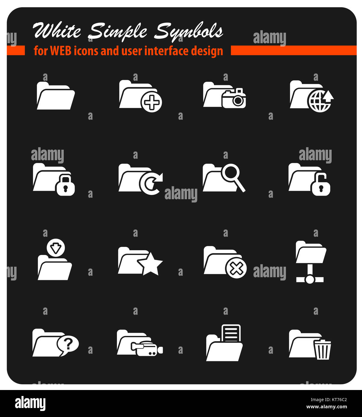 folder icon set Stock Photo - Alamy