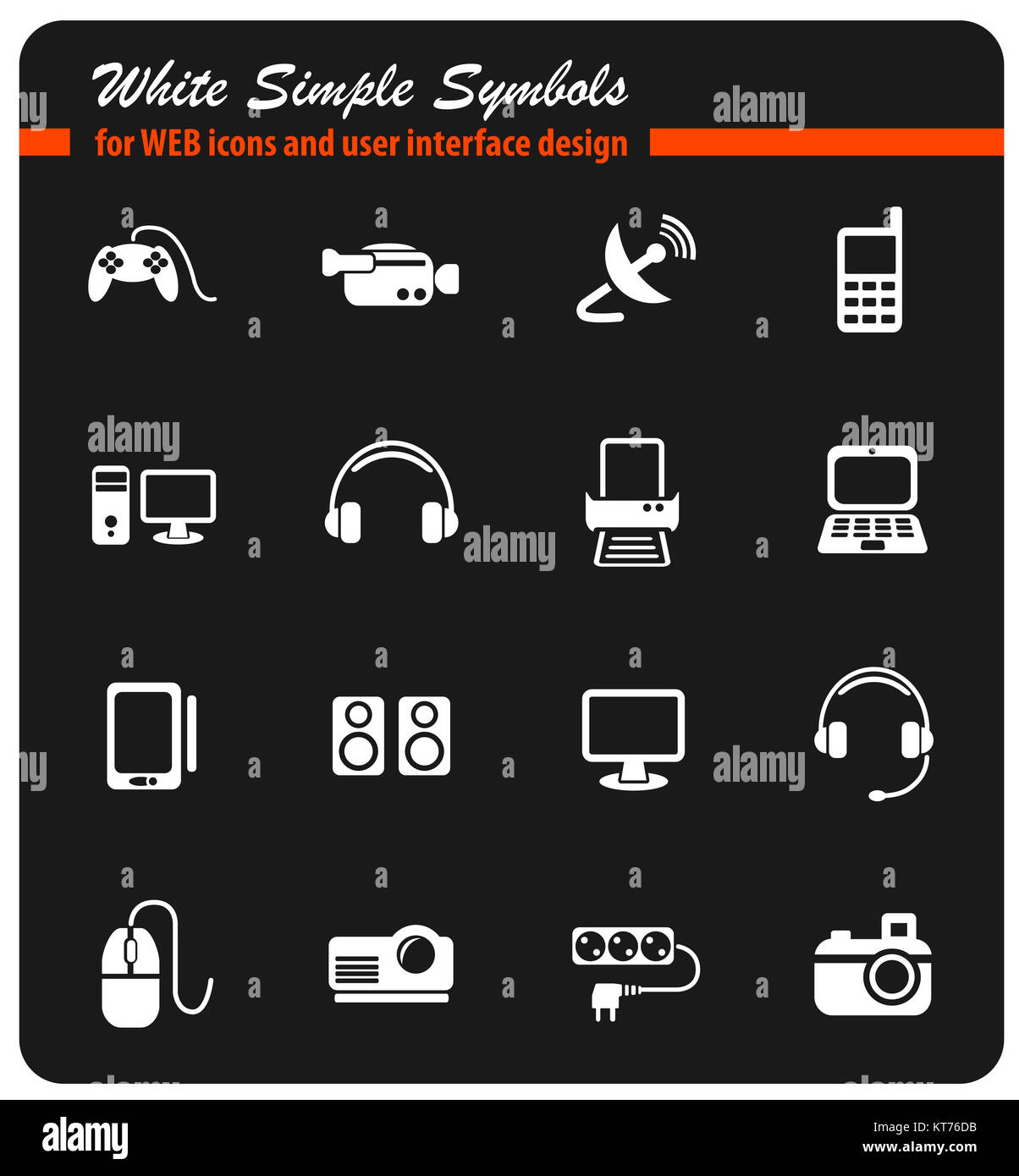 devices icon set Stock Photo - Alamy