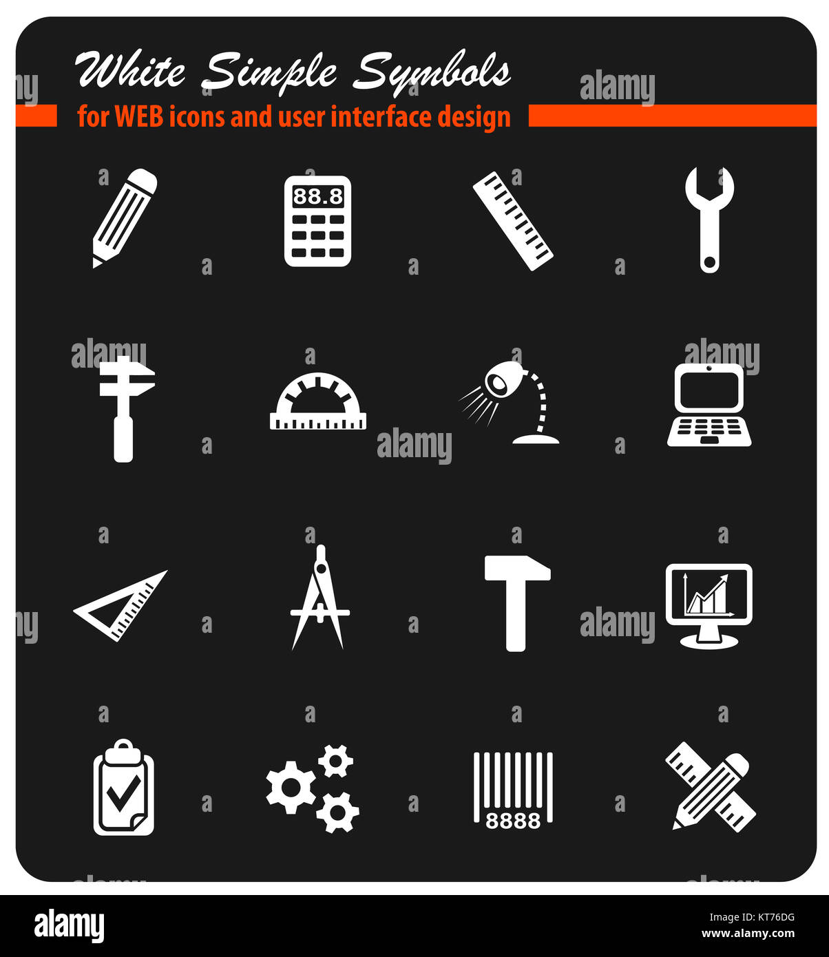 engineering icon set Stock Photo - Alamy