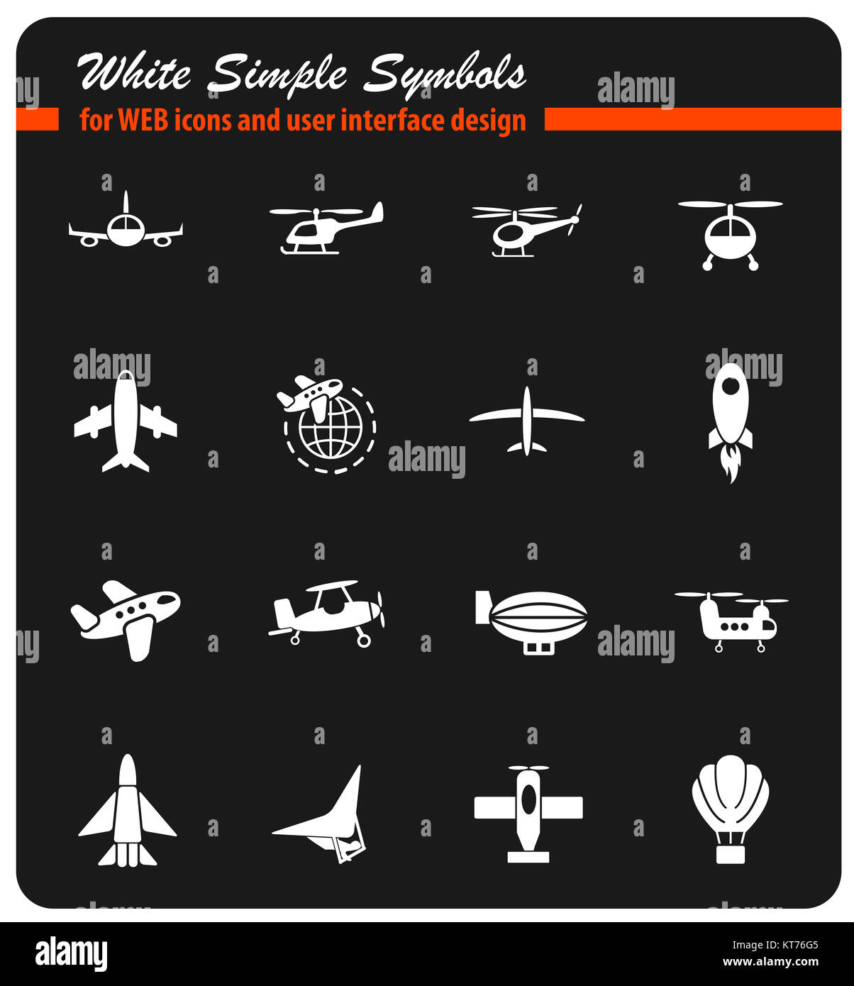 air transport icon set Stock Photo - Alamy