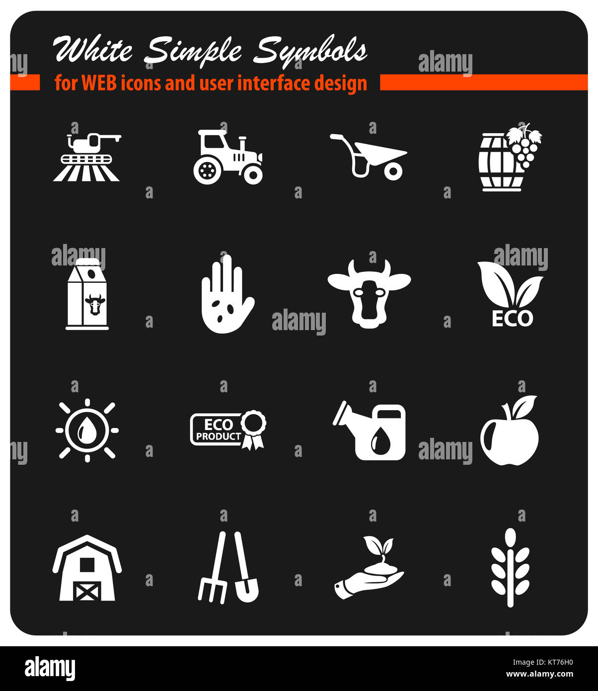 agricultural icon set Stock Photo - Alamy