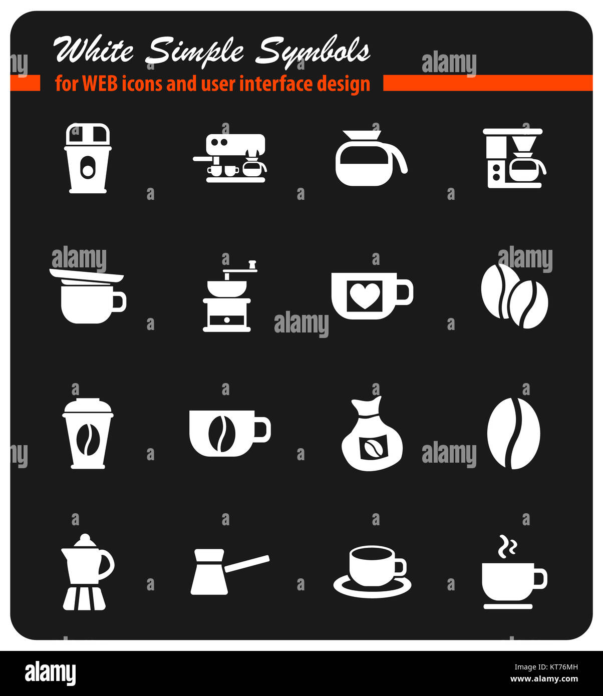 coffee icon set Stock Photo - Alamy