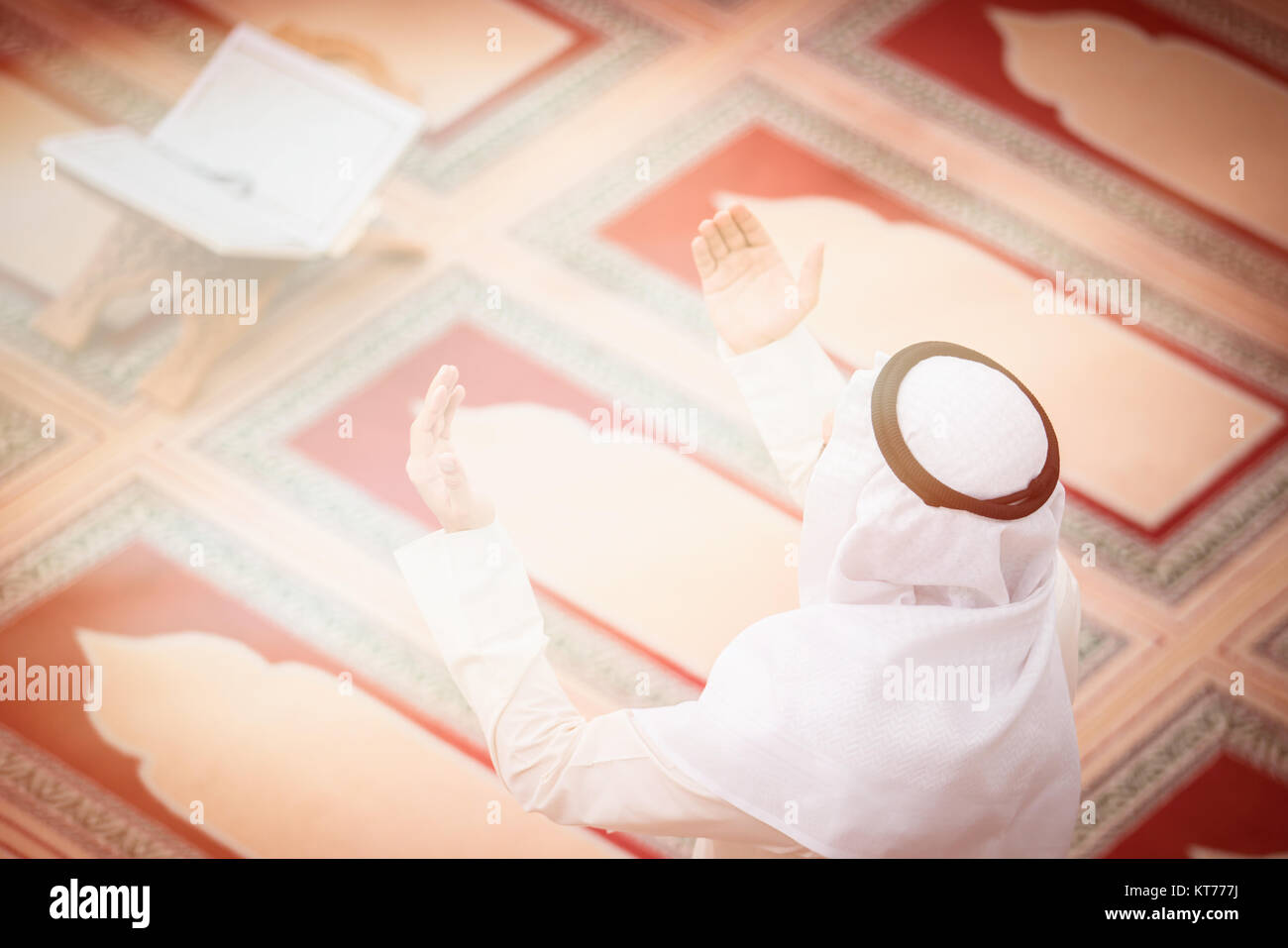 Religious muslim man praying inside the mosque Stock Photo - Alamy