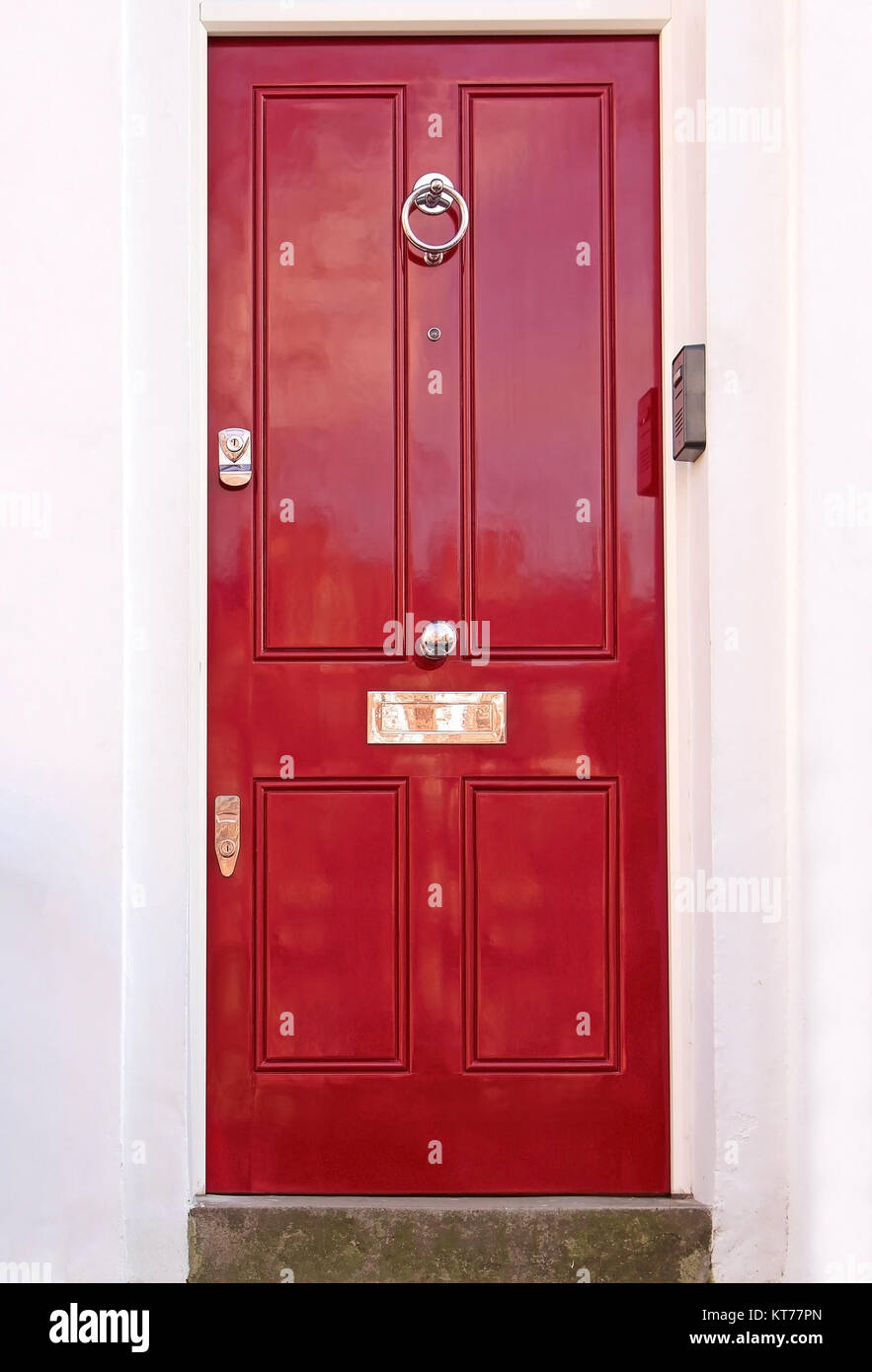 Residential red door Stock Photo - Alamy