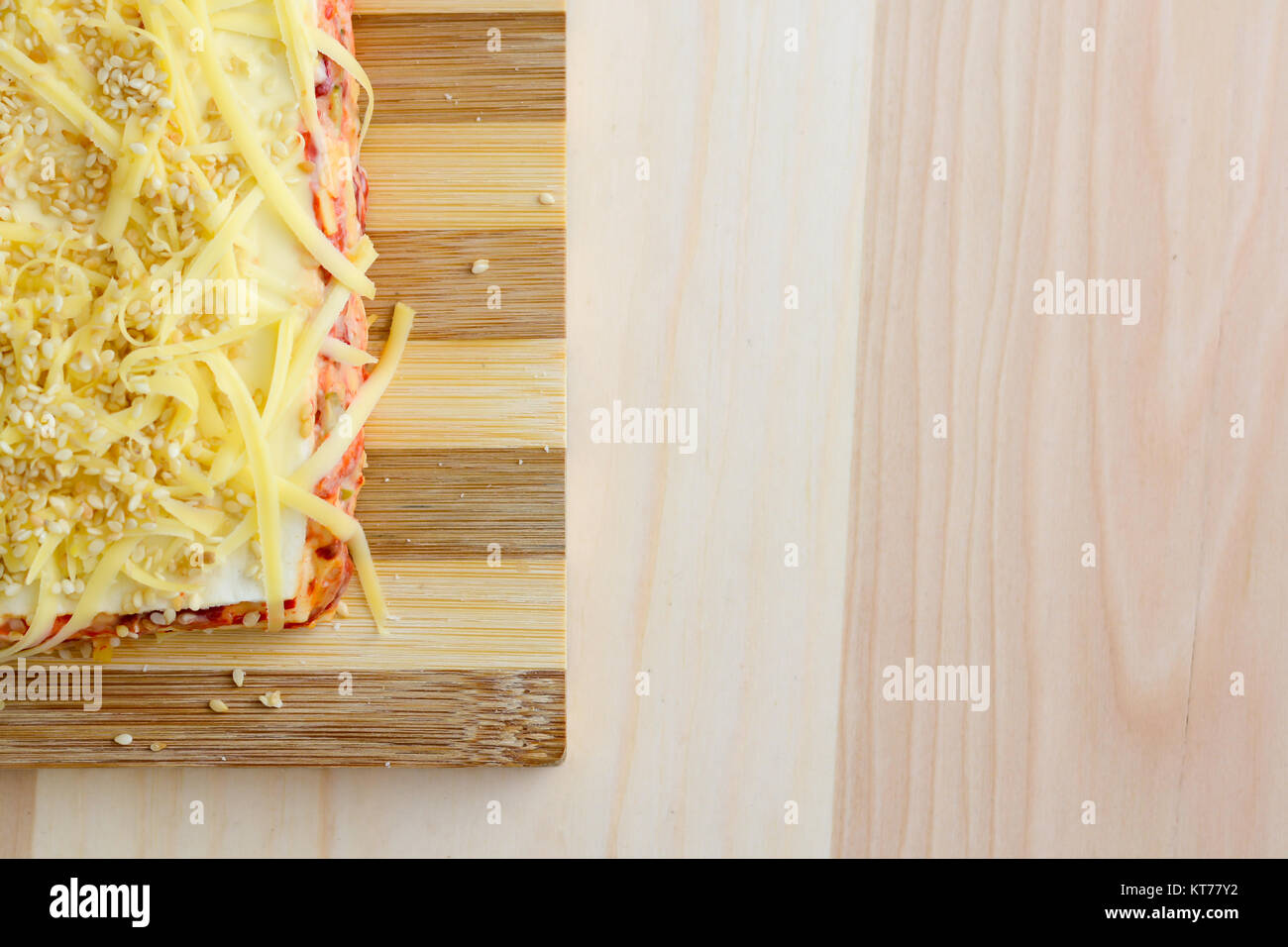 Salt cake with cheese and red paprika Stock Photo - Alamy