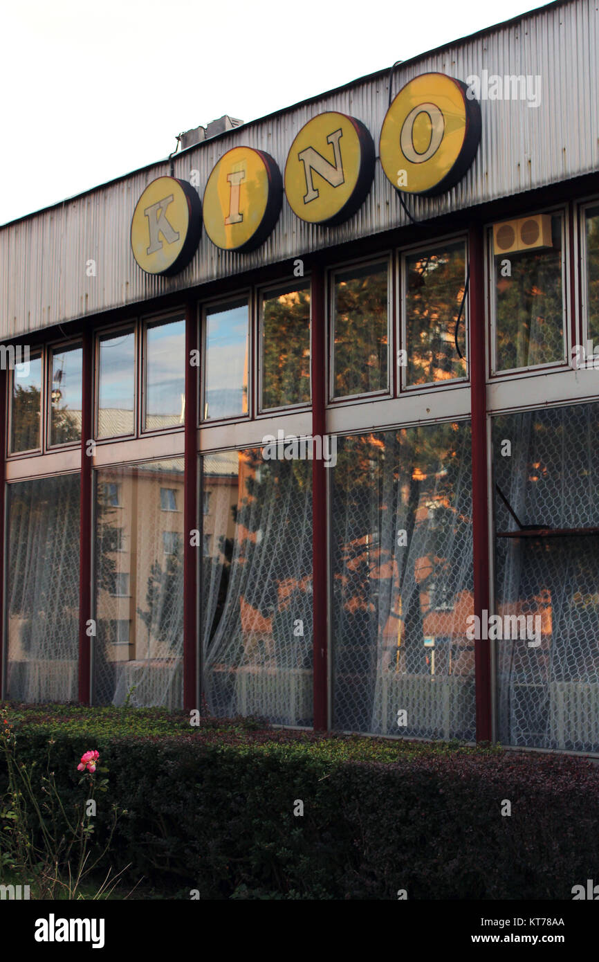 vintage facade of old cinema Stock Photo - Alamy