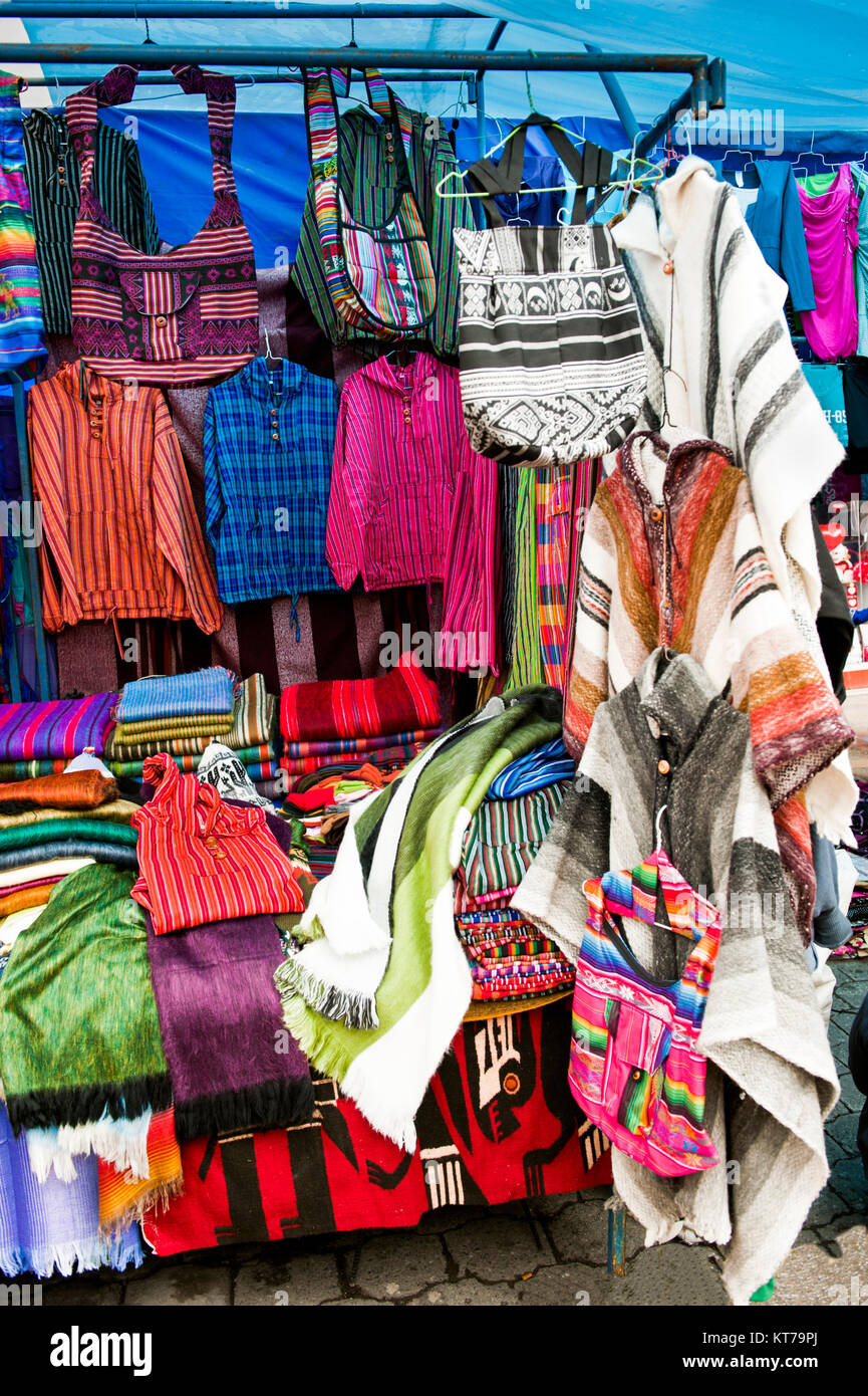 colorful indigenous market of Otavalo Stock Photo - Alamy