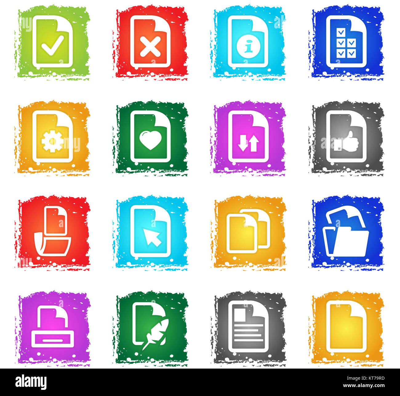 documents icon set Stock Photo - Alamy