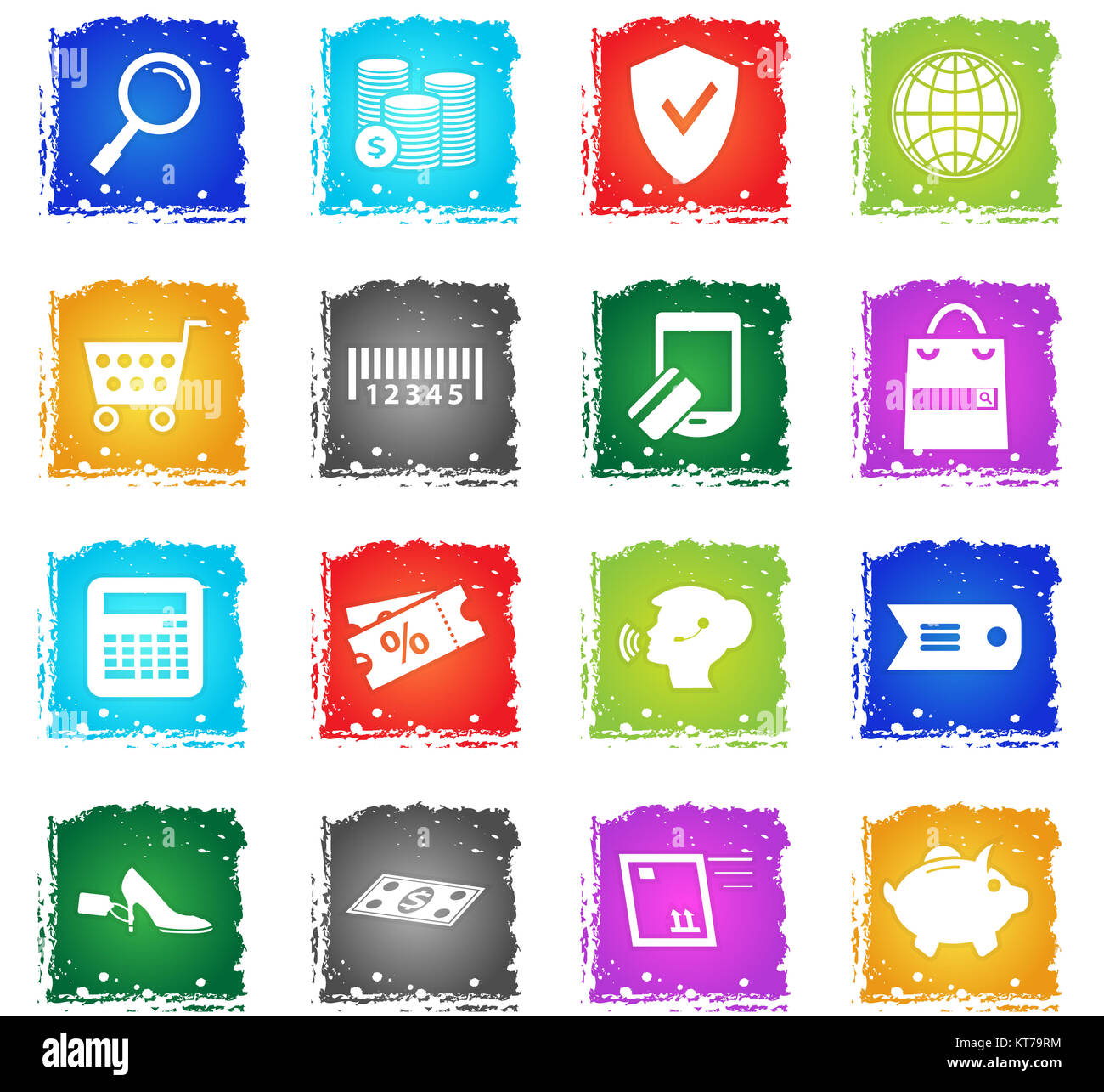 e-commerce icon set Stock Photo - Alamy