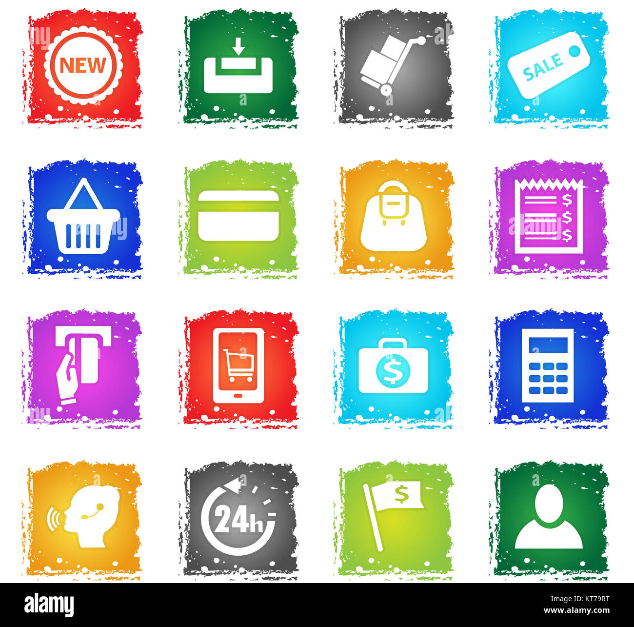 e-commerce icon set Stock Photo - Alamy