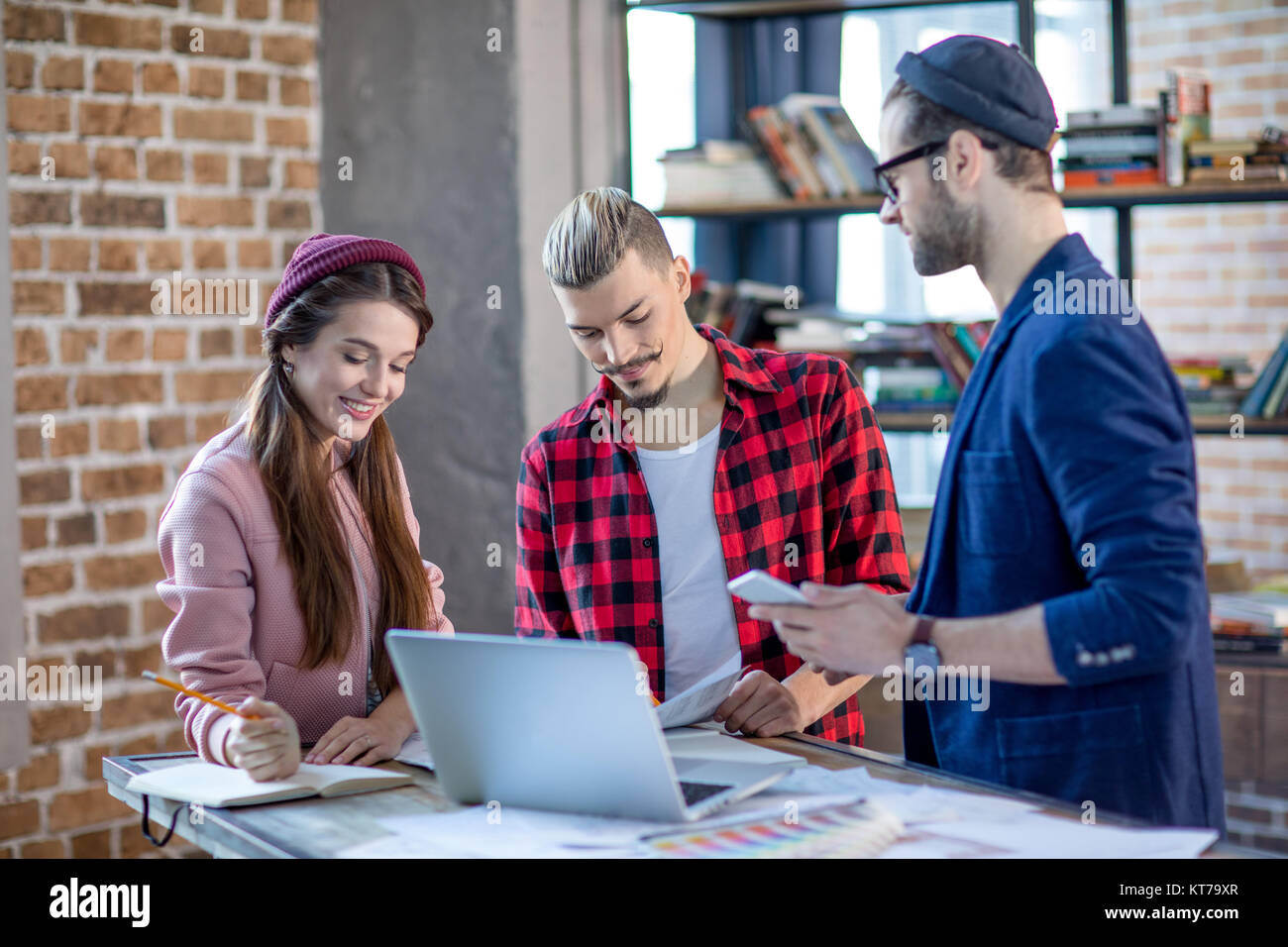 Designers working at project Stock Photo - Alamy