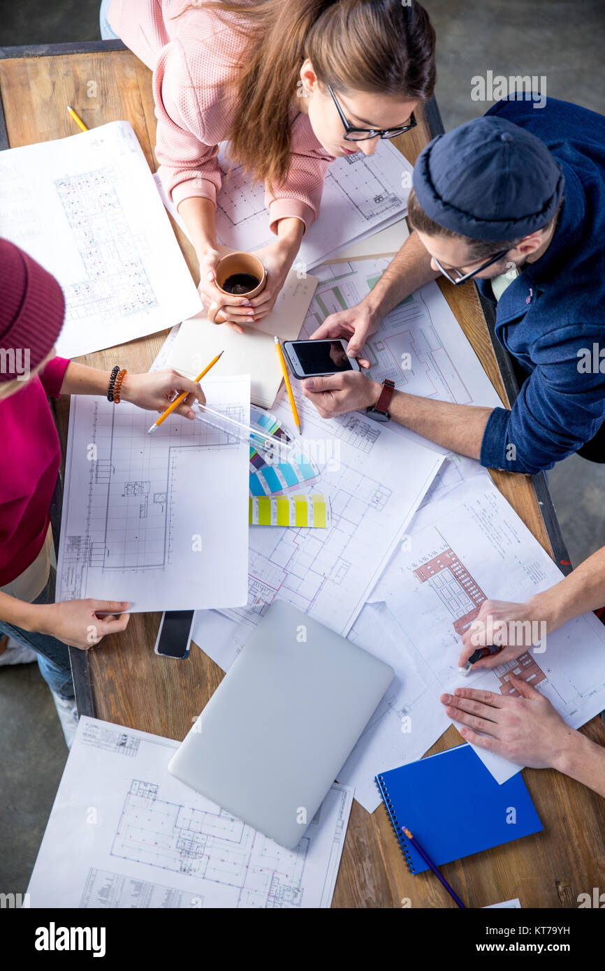 Designers working at project Stock Photo - Alamy