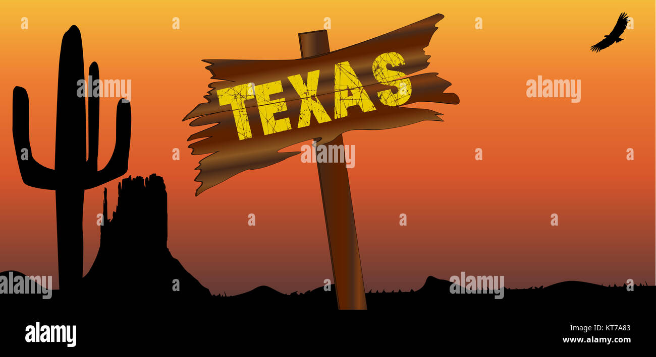 Texas Border Sign Stock Photo - Alamy