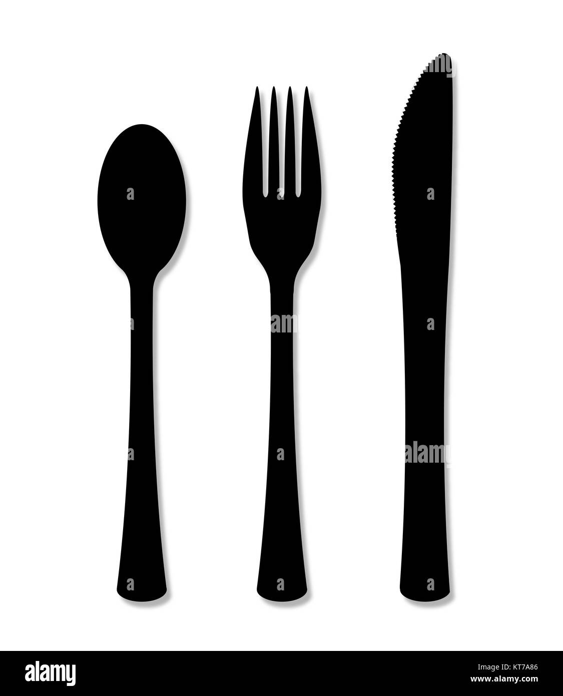 Knife Fork And Spoon Stock Photo - Alamy