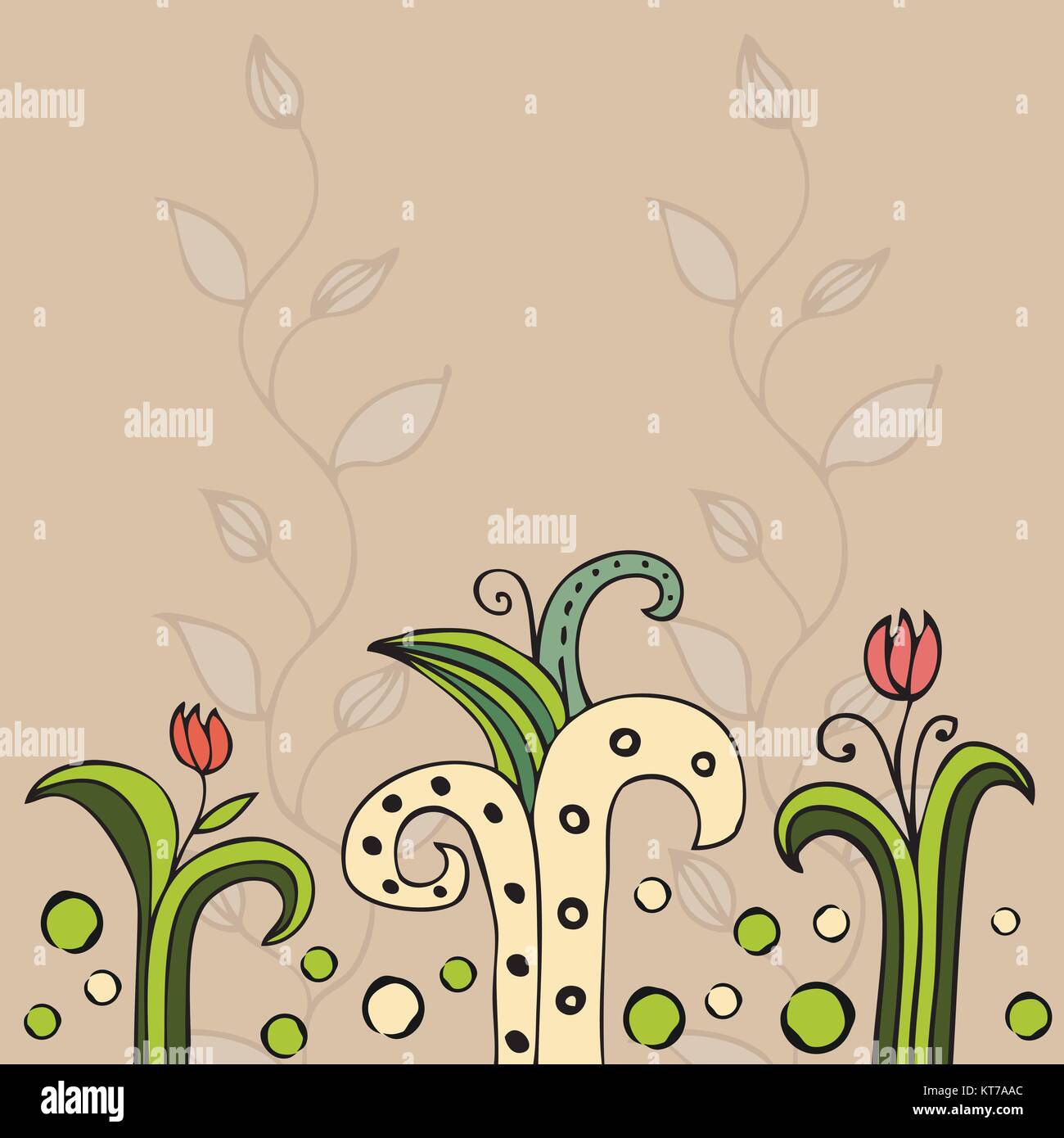 Beautiful color floral design card Stock Vector Image & Art - Alamy