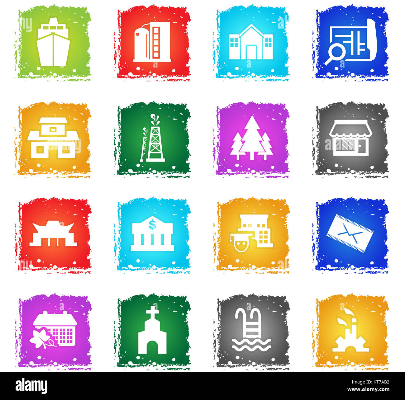 infrastructure icon set Stock Photo - Alamy