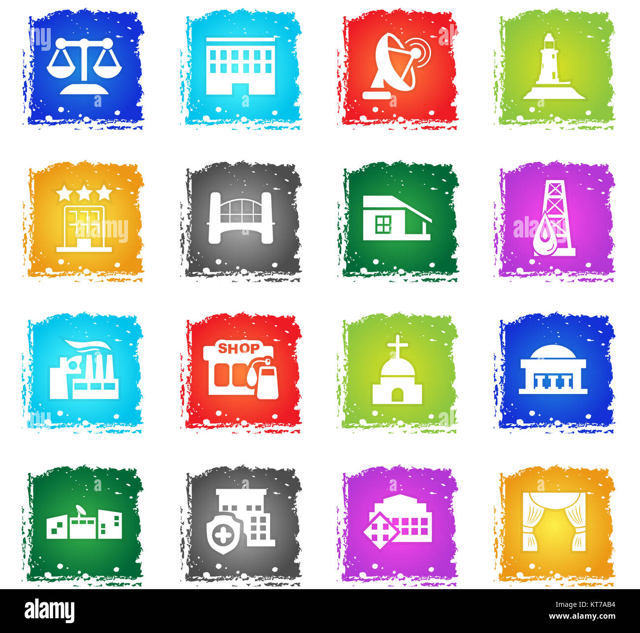 infrastructure icon set Stock Photo - Alamy