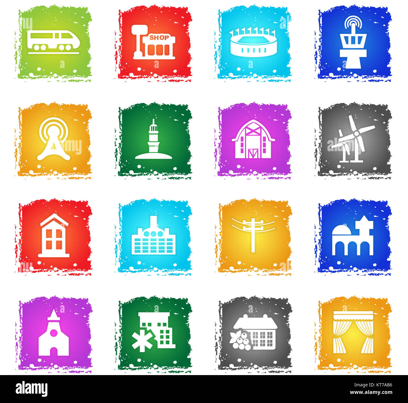 infrastructure icon set Stock Photo - Alamy