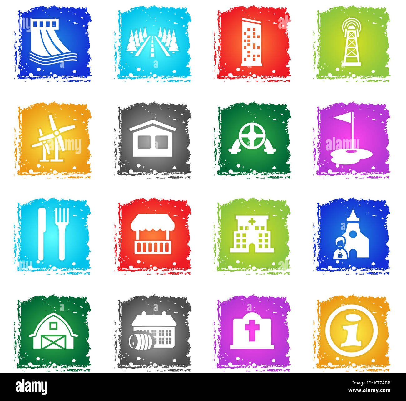 infrastructure icon set Stock Photo - Alamy