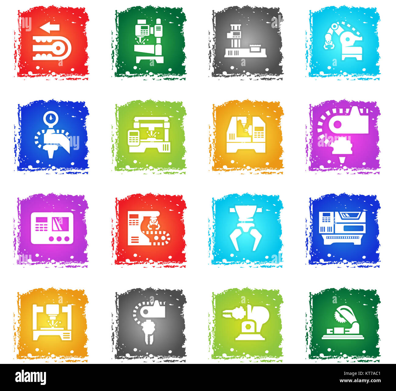 machine tools icon set Stock Photo - Alamy