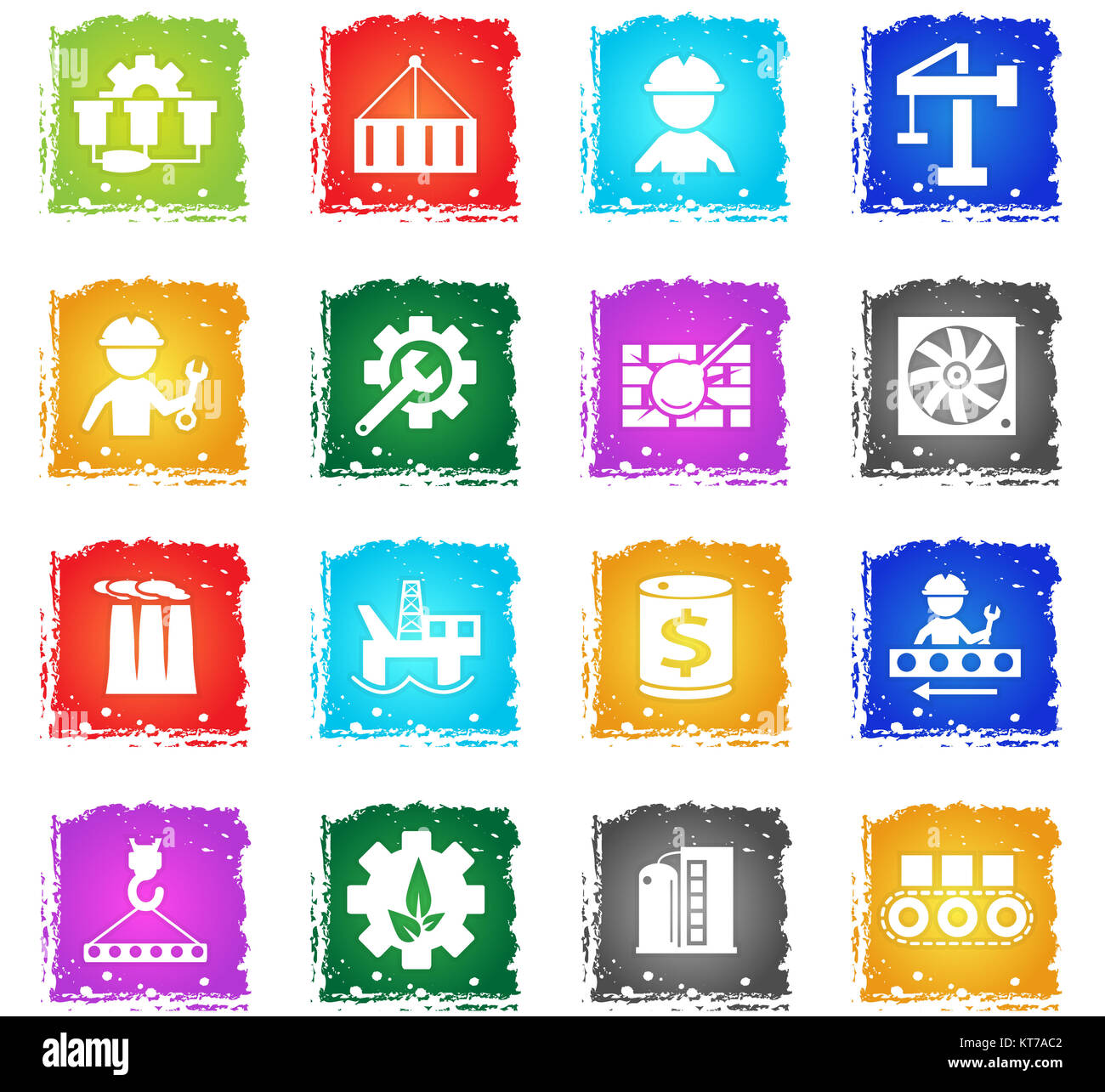 industry icon set Stock Photo - Alamy