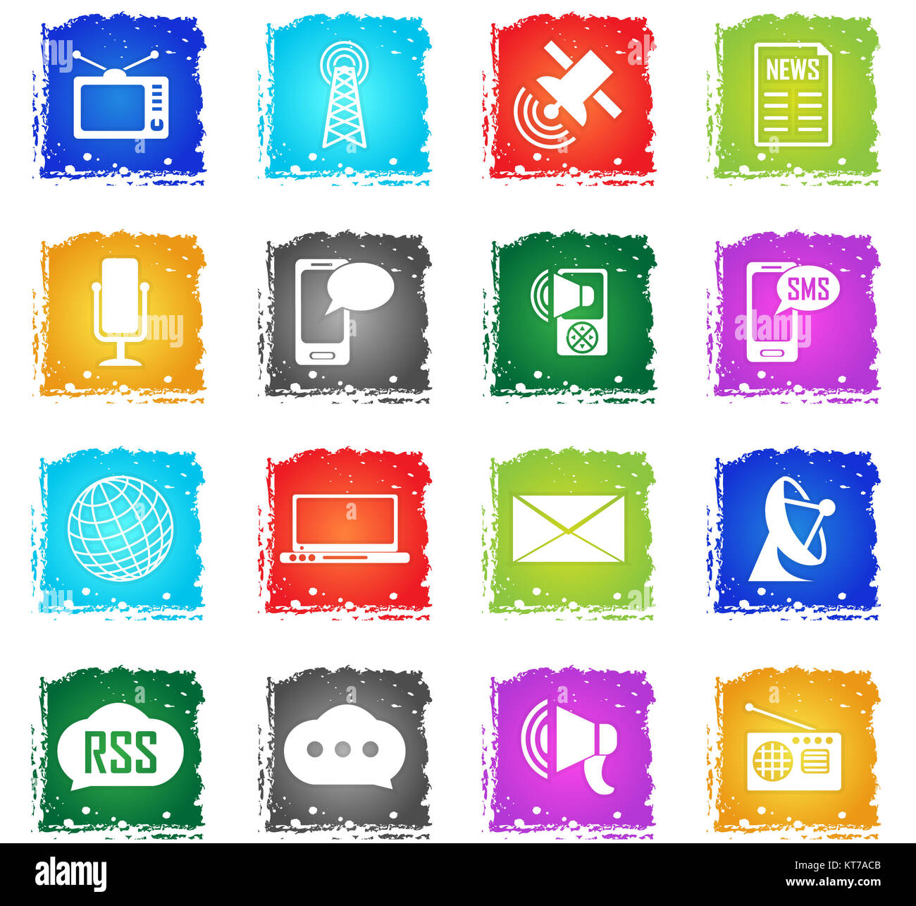 media icon set Stock Photo - Alamy