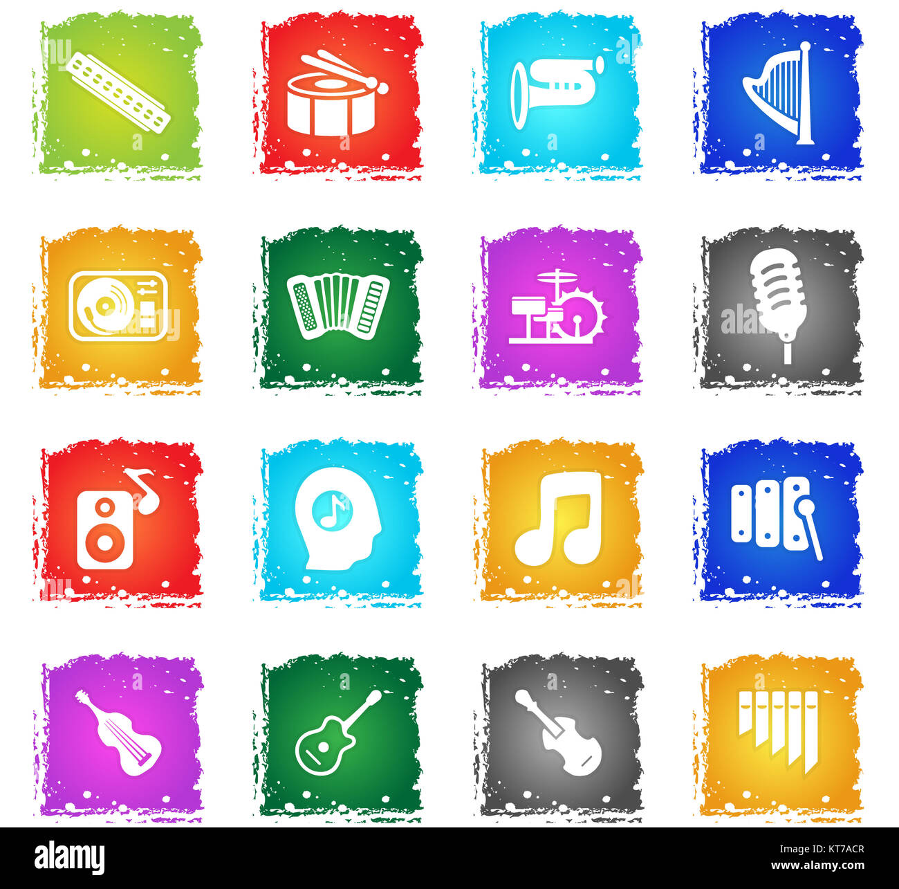music icon set Stock Photo - Alamy