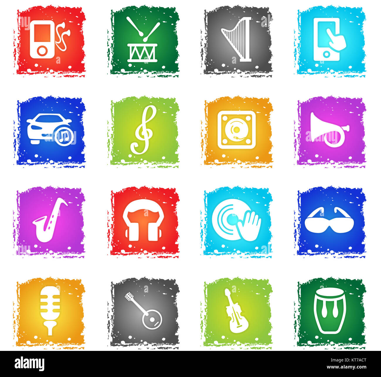 music icon set Stock Photo - Alamy