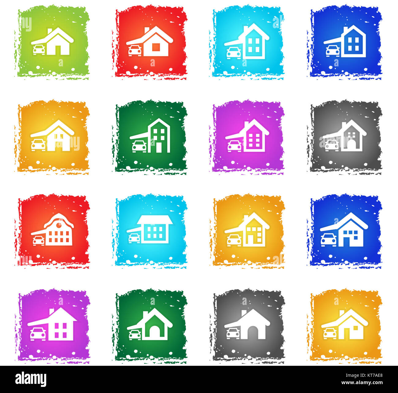 house type icon set Stock Photo - Alamy
