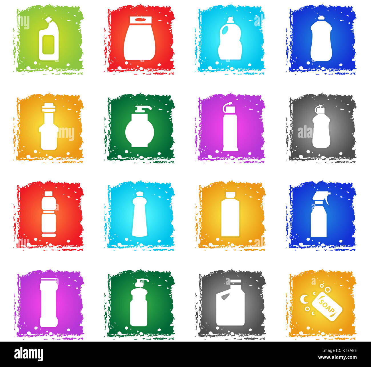 household chemicals icon set Stock Photo - Alamy