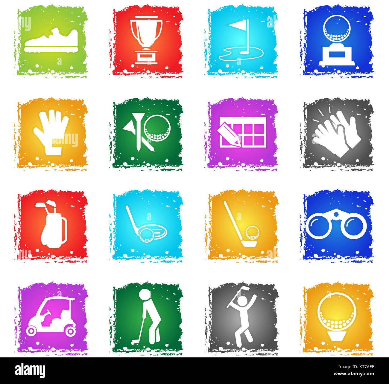 golf icon set Stock Photo - Alamy