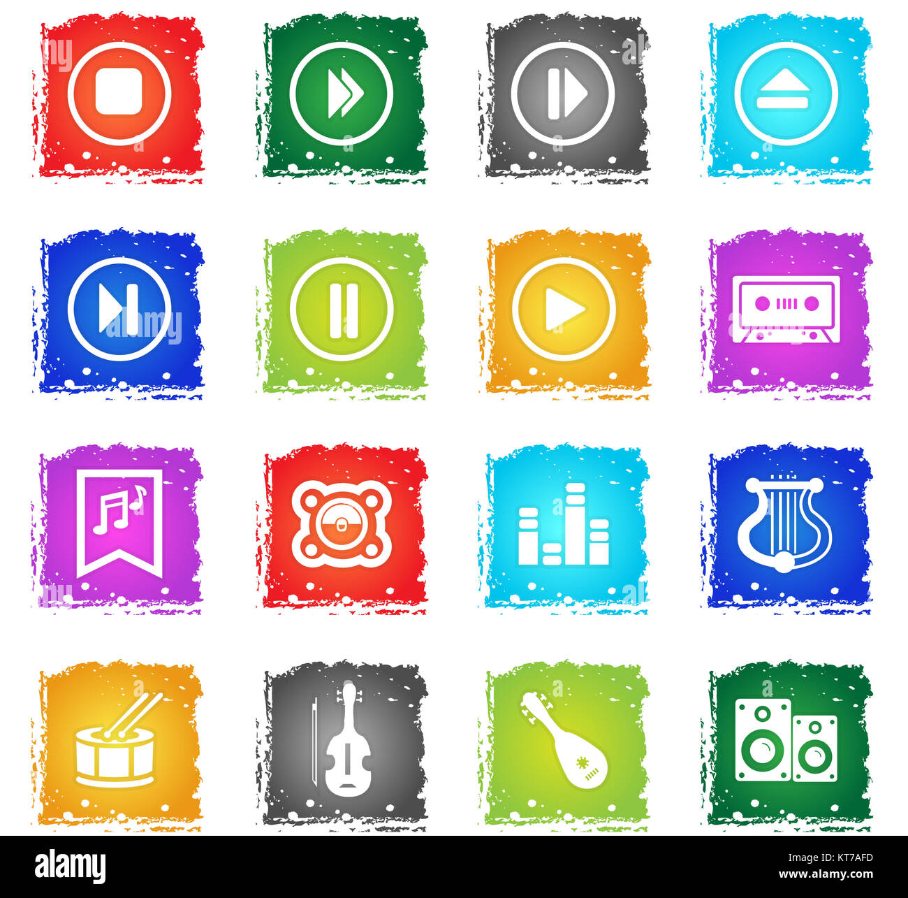 music icon set Stock Photo - Alamy