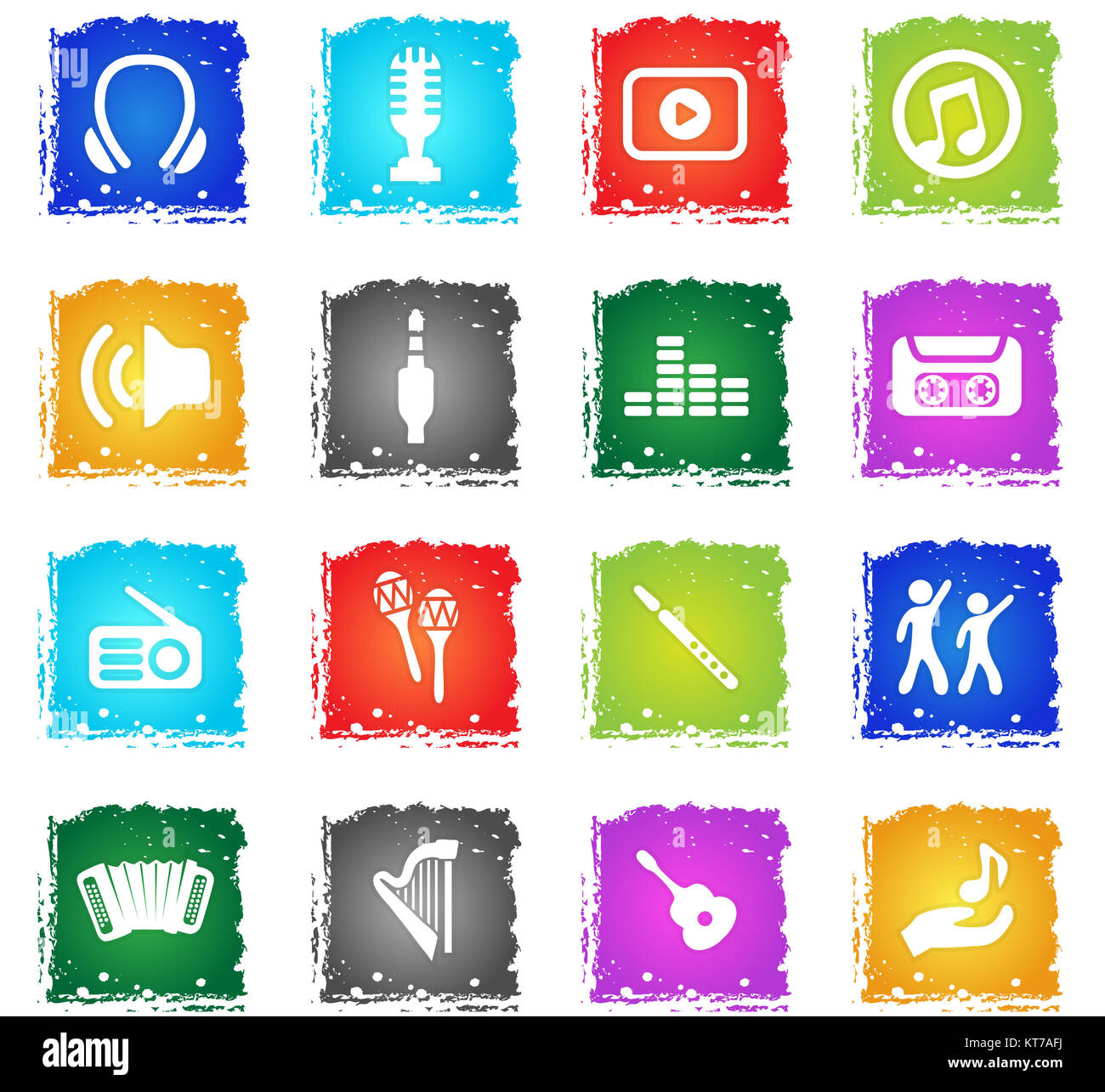 music icon set Stock Photo - Alamy
