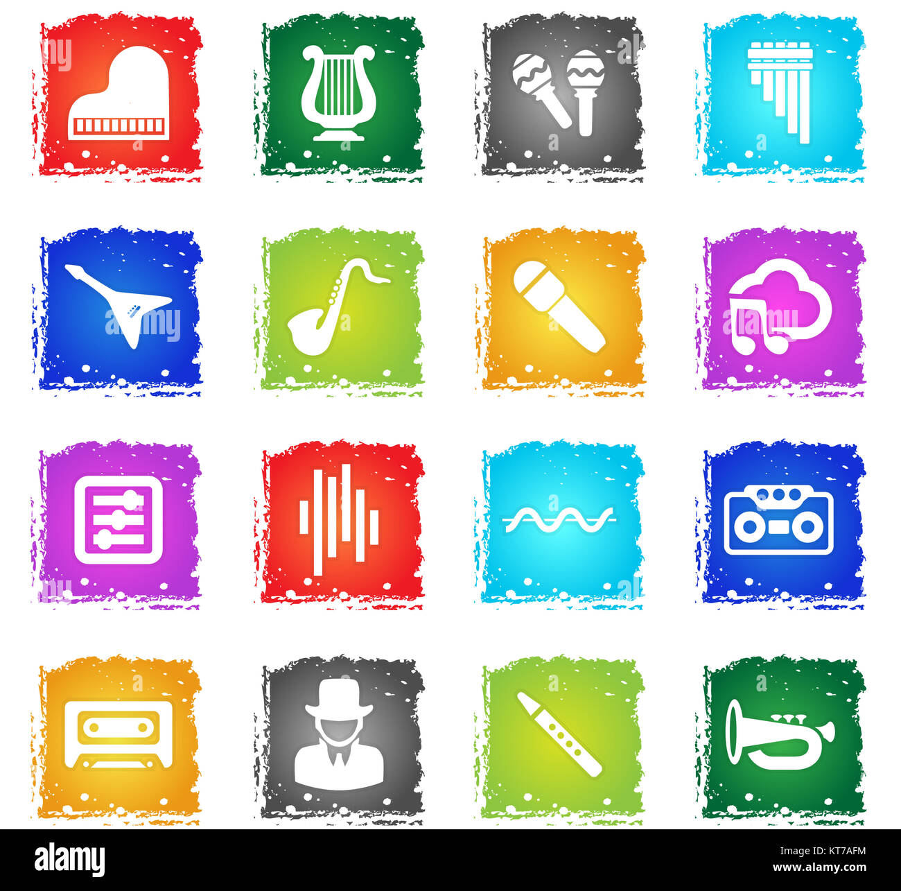 music icon set Stock Photo - Alamy