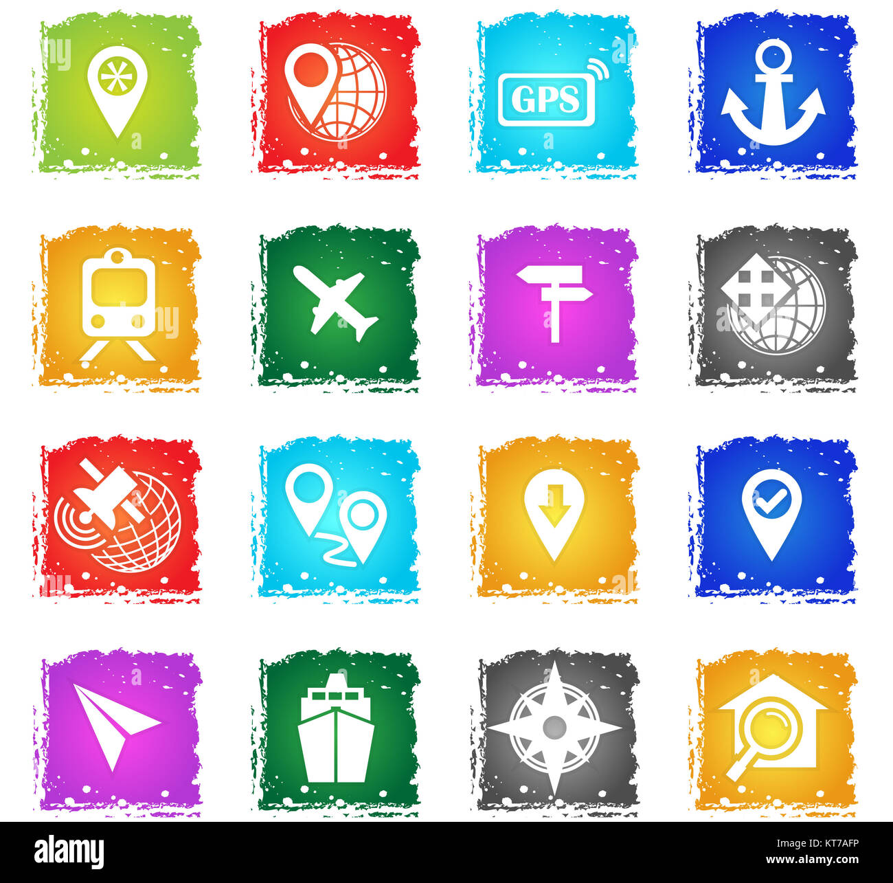 navigation icon set Stock Photo - Alamy
