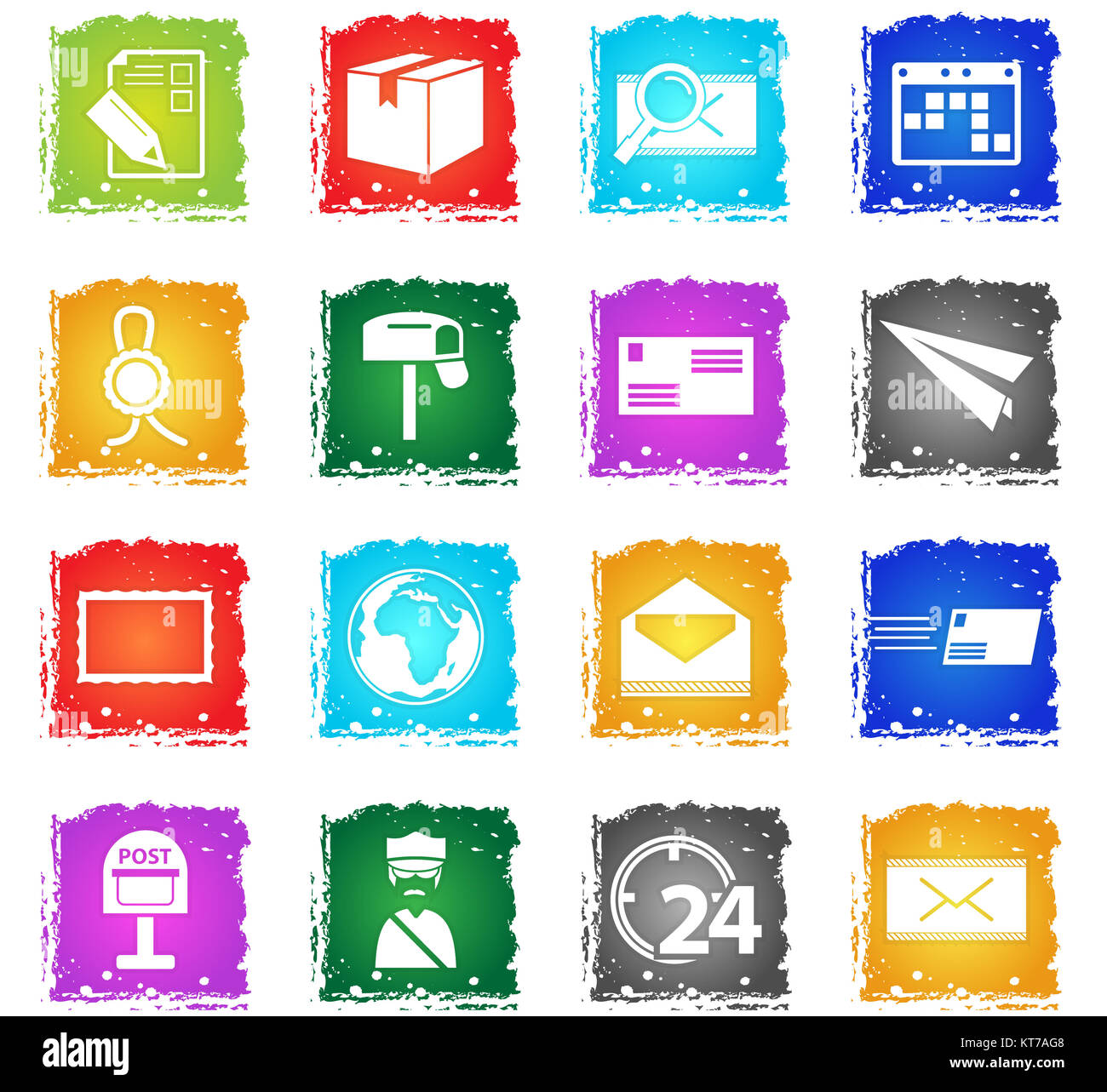 post service icon set Stock Photo - Alamy