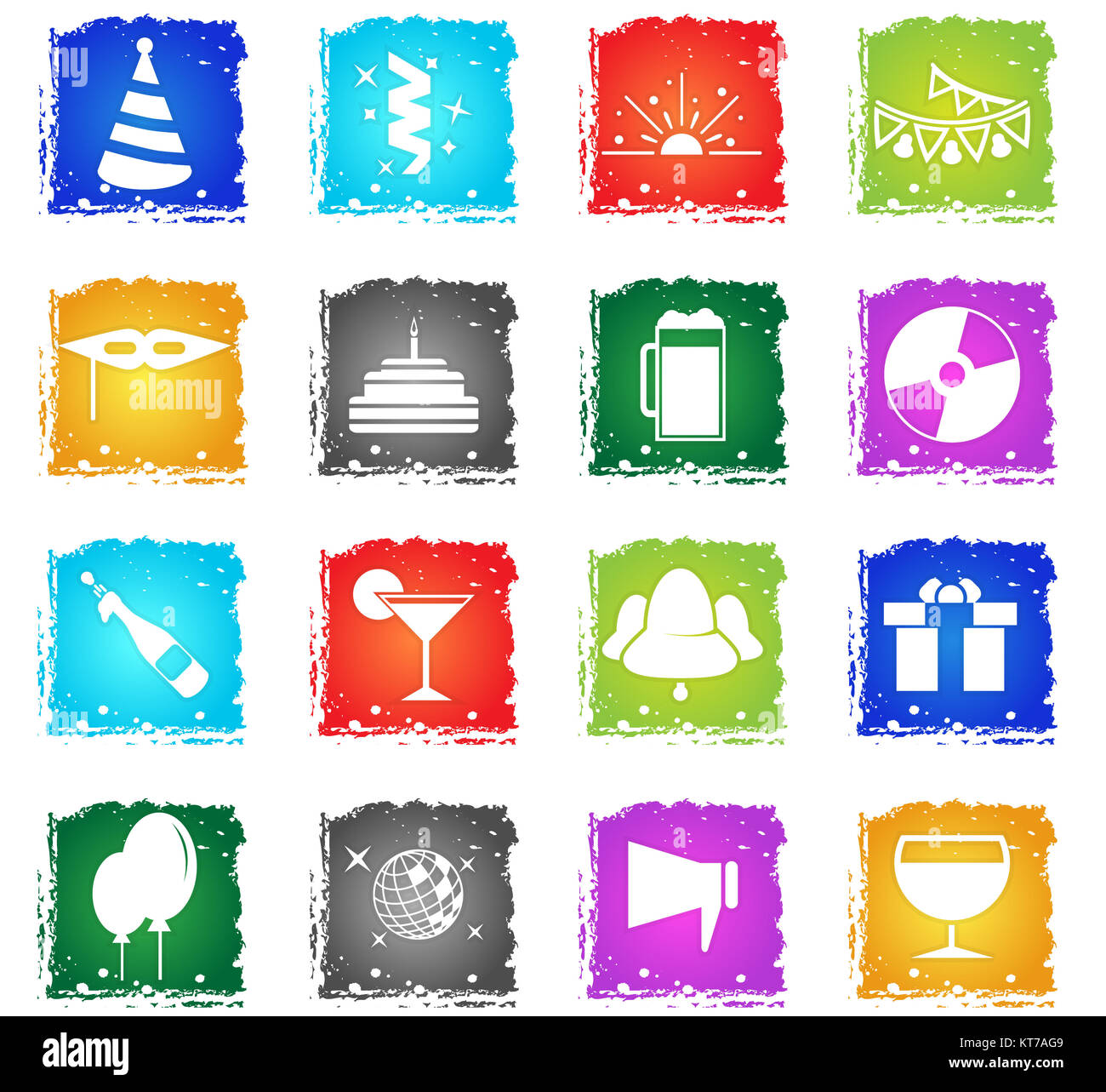 party icon set Stock Photo - Alamy
