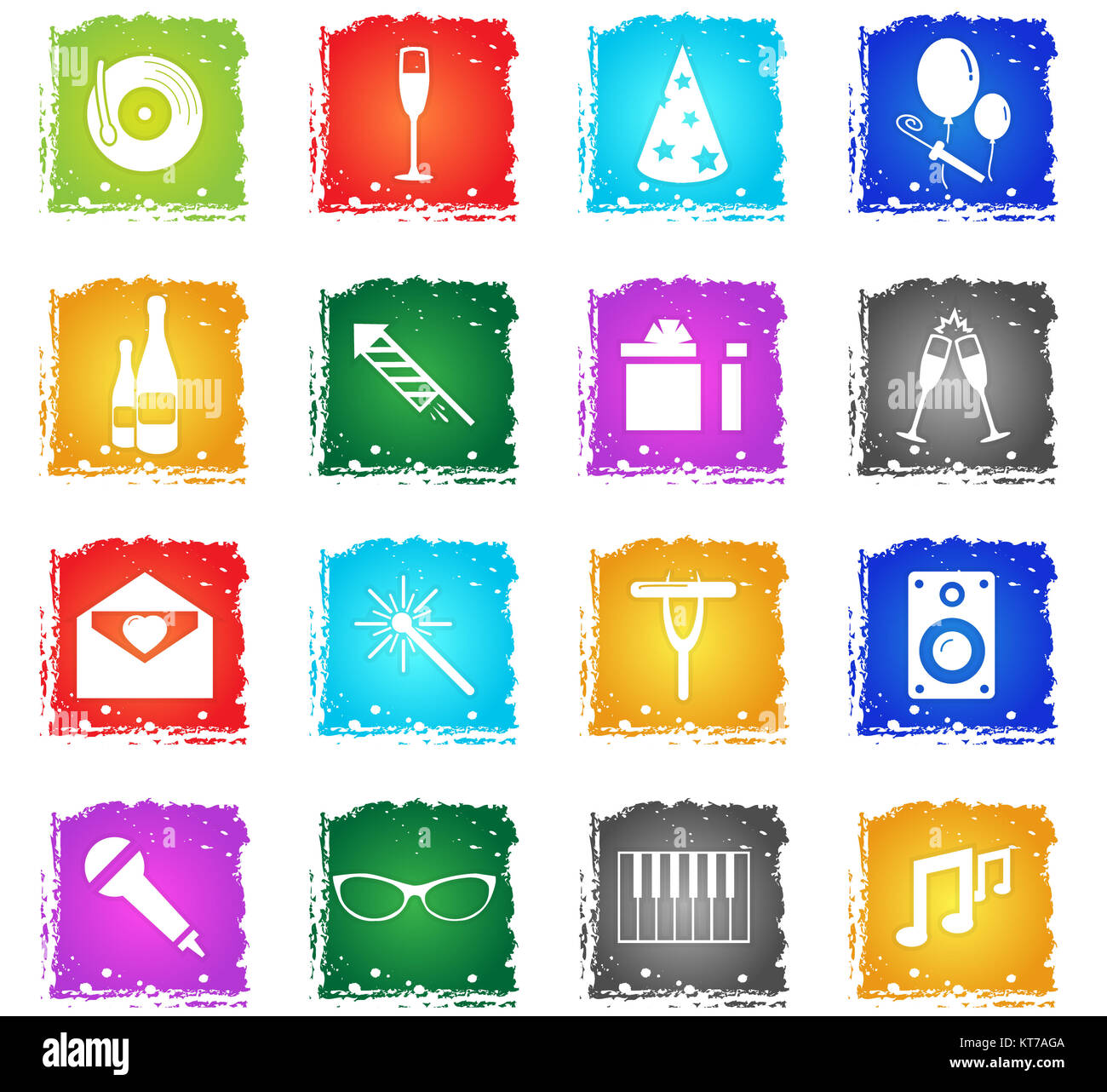 party icon set Stock Photo - Alamy