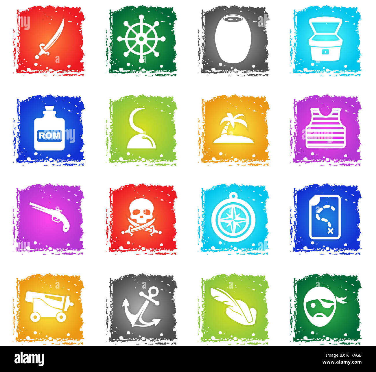pirates icon set Stock Photo - Alamy