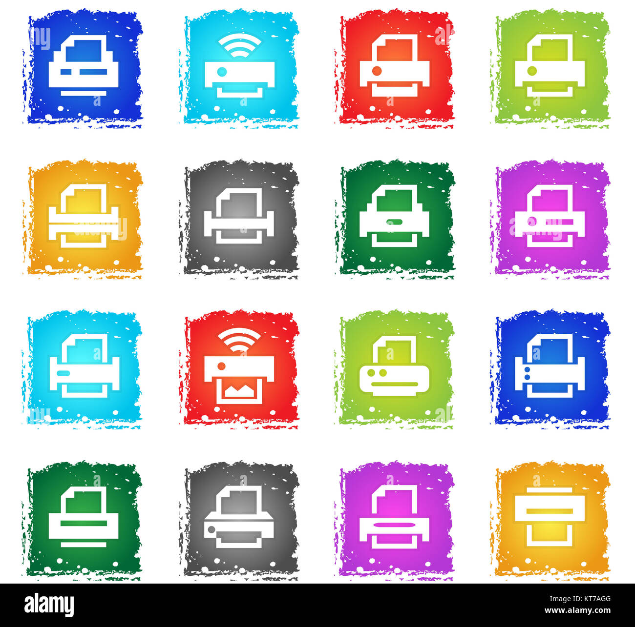 print icon set Stock Photo - Alamy