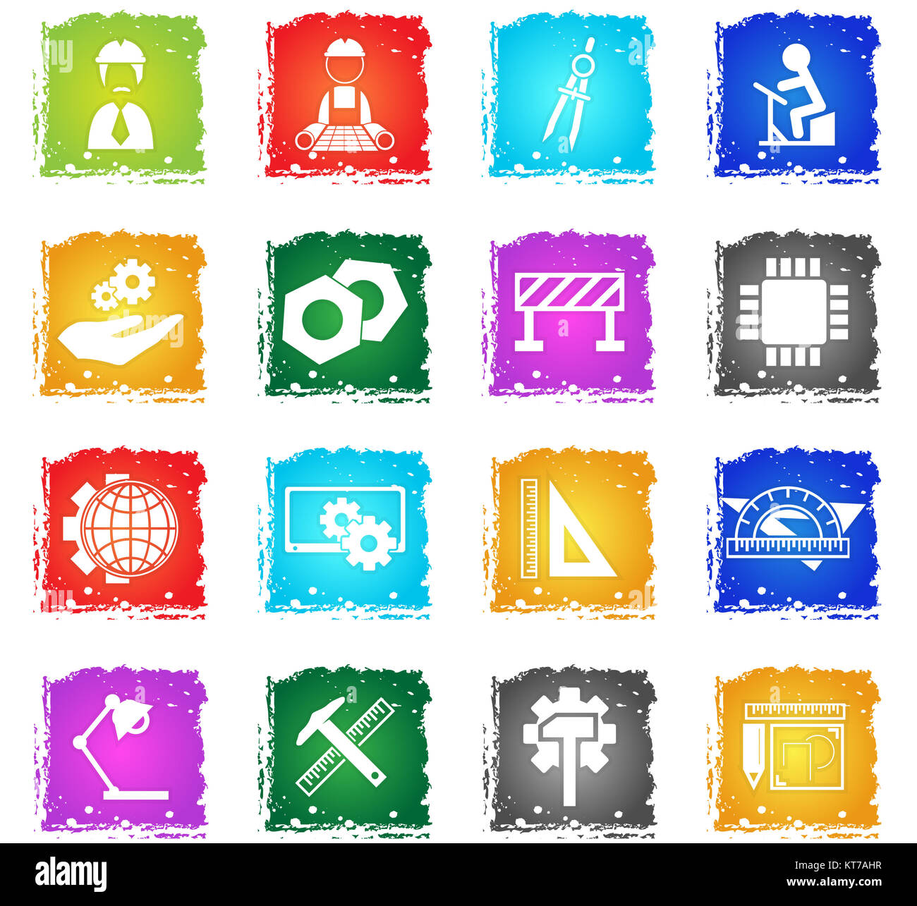 engineering icon set Stock Photo - Alamy