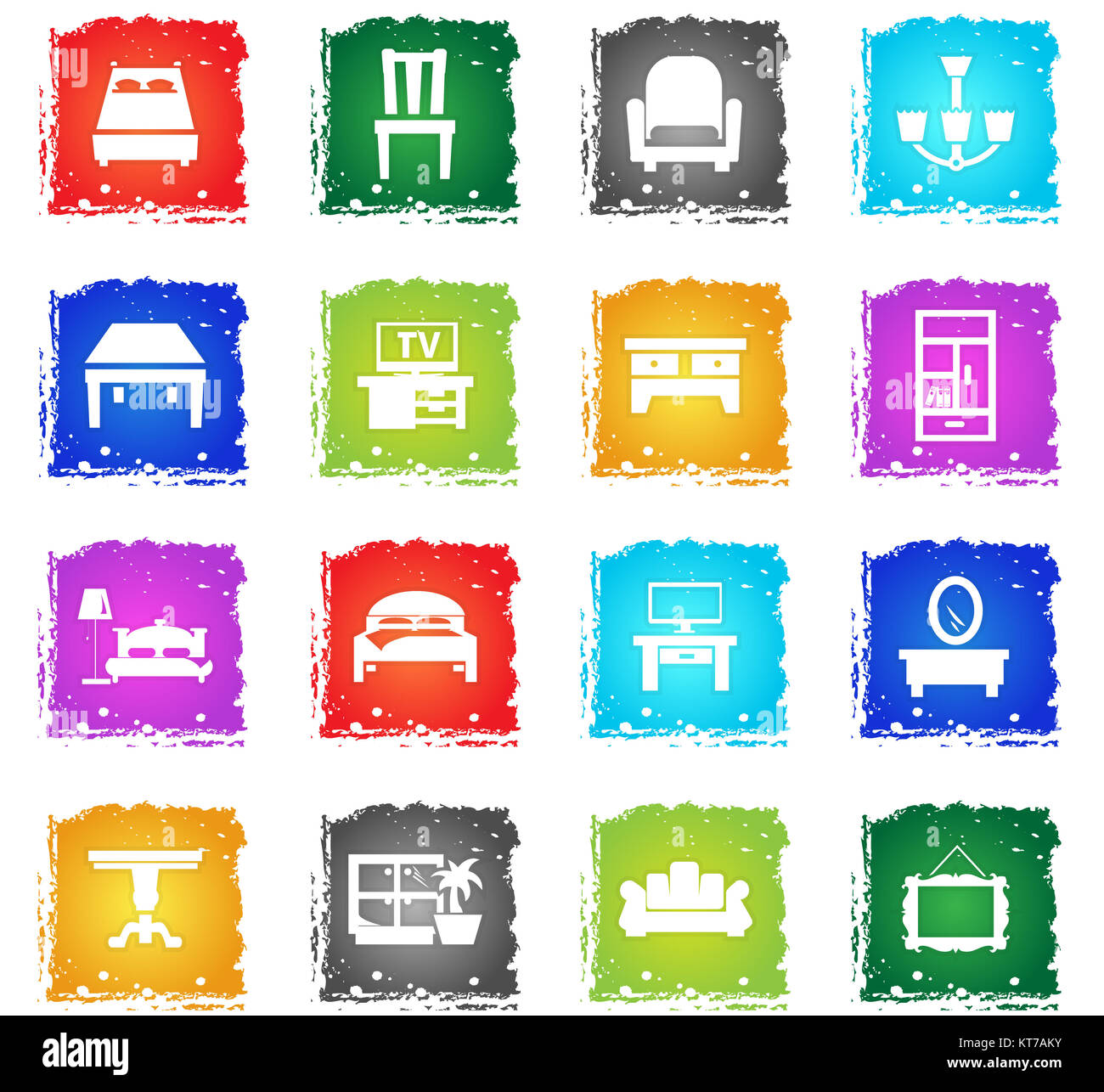 furniture icon set Stock Photo - Alamy