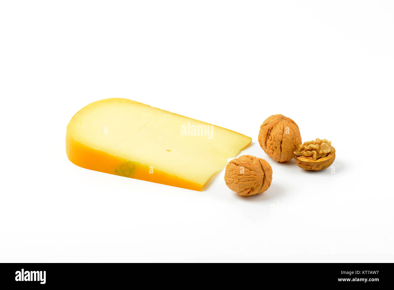 gouda cheese with walnuts Stock Photo - Alamy