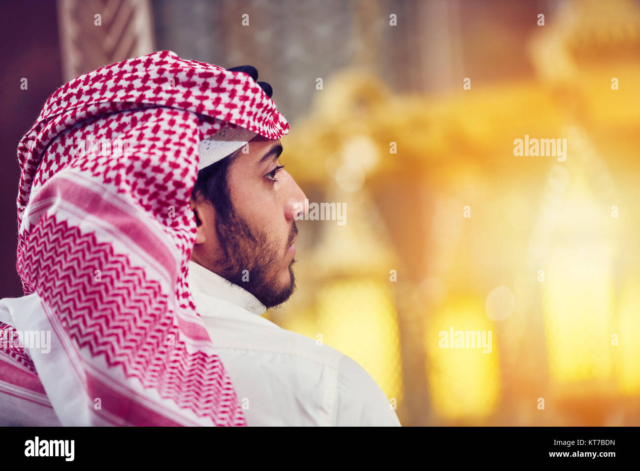 Religious muslim man praying inside the mosque Stock Photo - Alamy