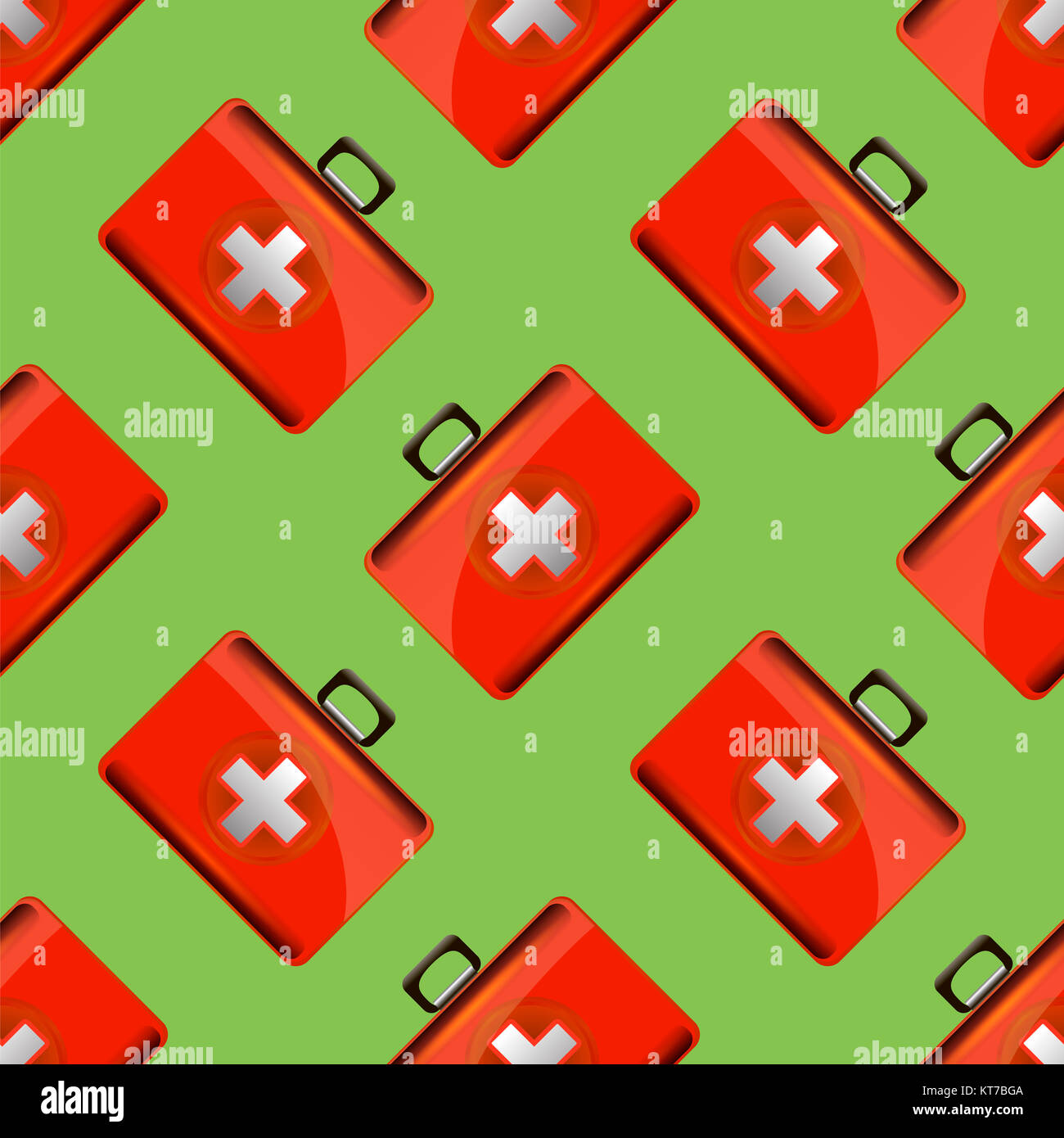 First Aid Kit Seamless Pattern Stock Photo - Alamy