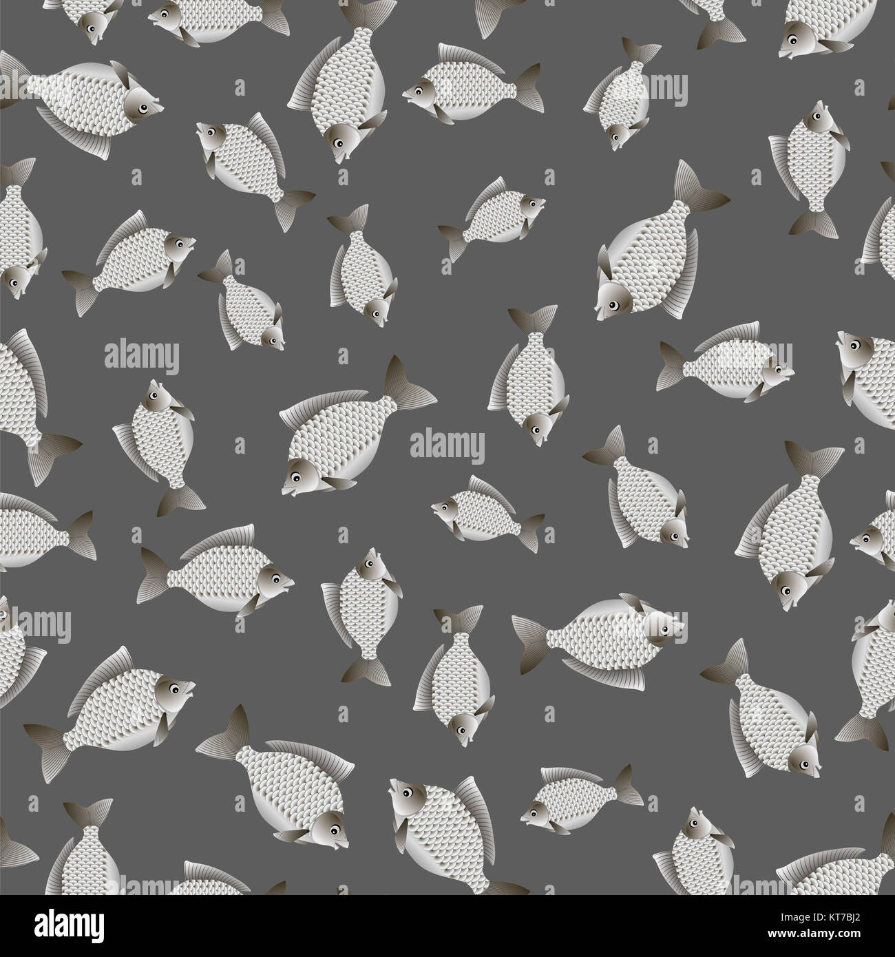 Carp Fish Seamless Pattern Stock Photo - Alamy