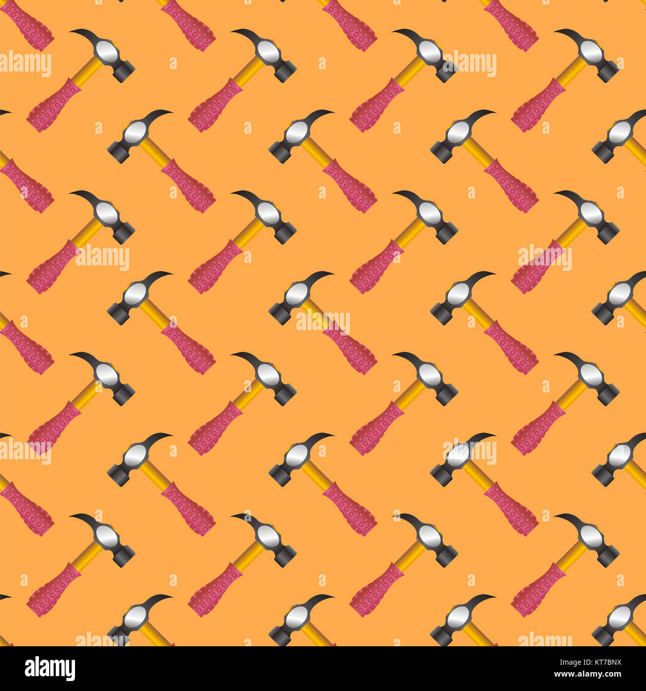 Hammer Icon Seamless Pattern Stock Photo - Alamy