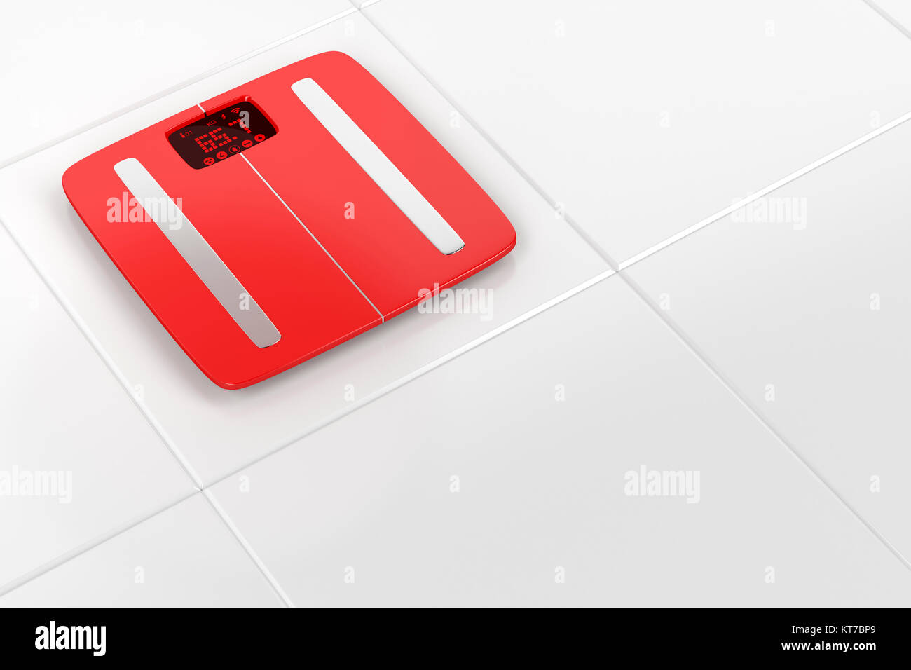 Red weight scale Stock Photo - Alamy