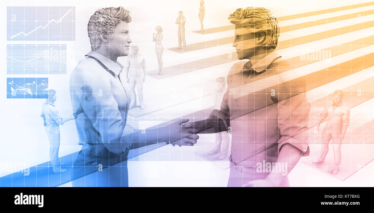 Business Handshake on Digital Background Stock Photo - Alamy