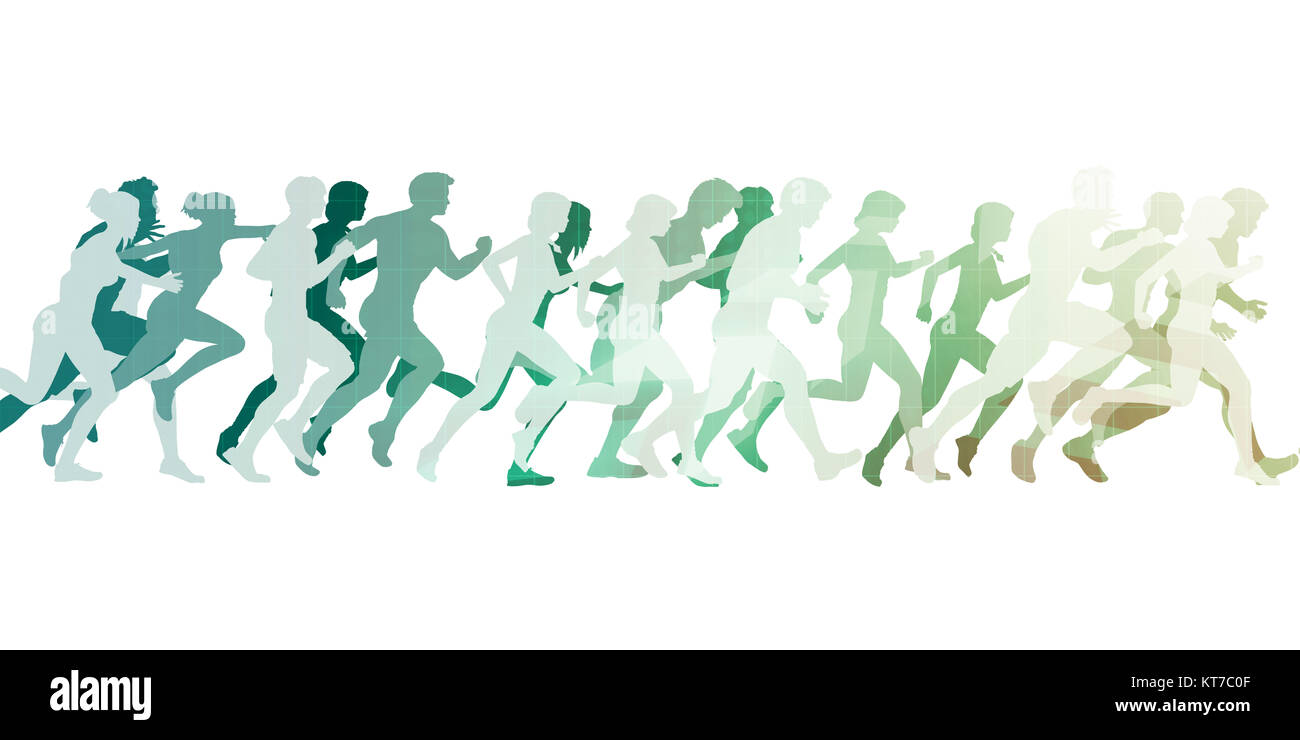 Group of People Running Stock Photo - Alamy